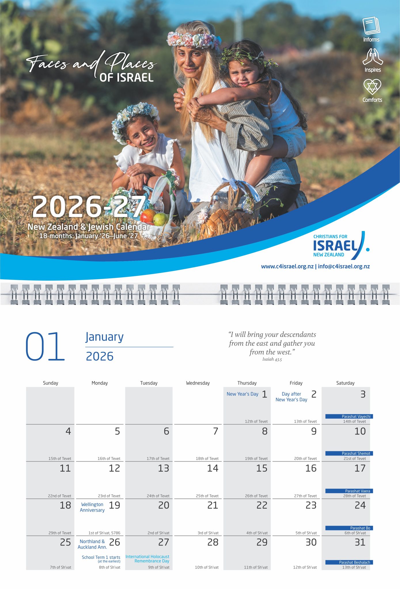 Calendars Archives - Christians for Israel New Zealand